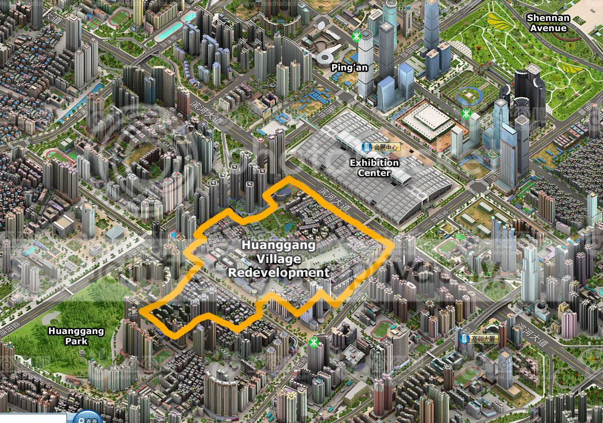 SHENZHEN | Huanggang Redevelopment | 350m x 2 | 1148ft x 2 | 70 fl x 2 ...